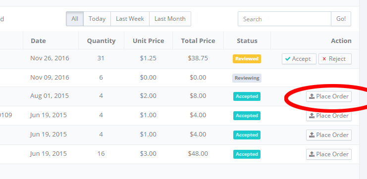How Do I Submit Order Using An Accepted Quote?